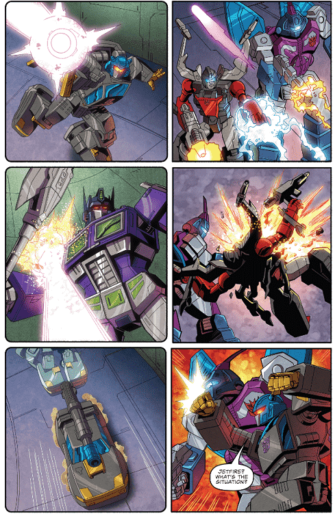 Transformers Shattered Glass Issue #4 page #18. Autobots attack ...